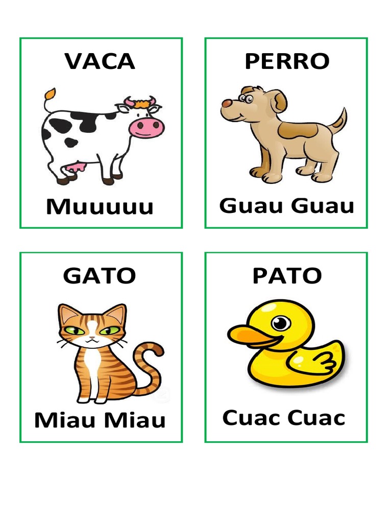 Laminas Onomatopeyas Animales | PDF