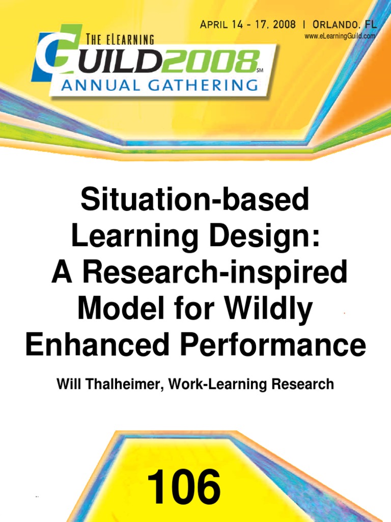 Situation-Based Learning Design: A Research-Inspired Model For Wildly ...
