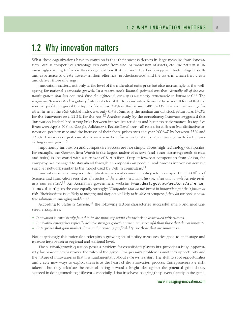 Why Innovation Matters: A Document Exploring the Importance and ...