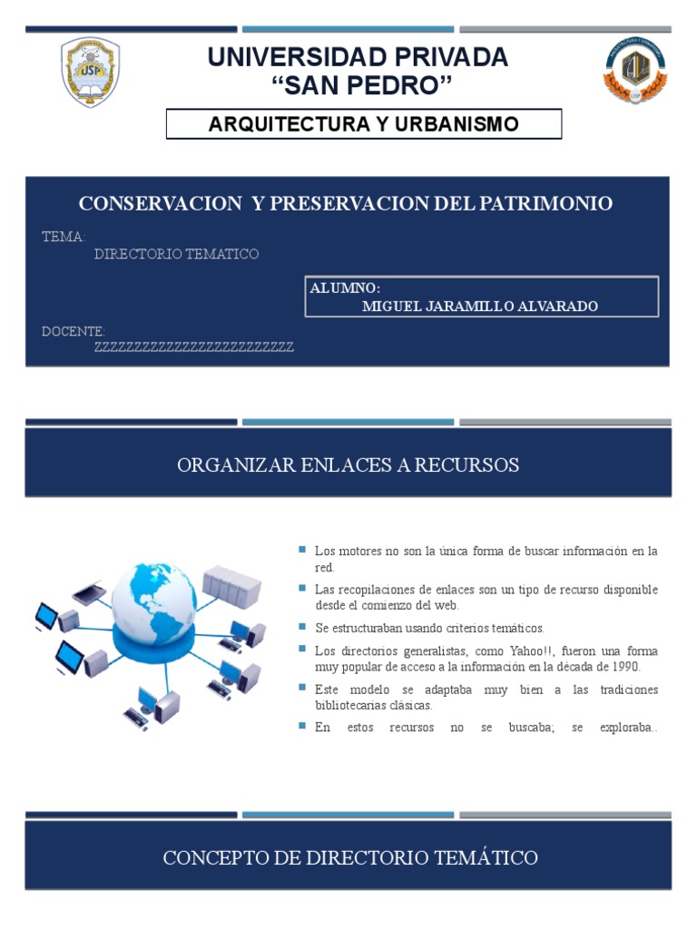 Concepto y Ejemplos de Directorios Temáticos | PDF | Metadatos ...
