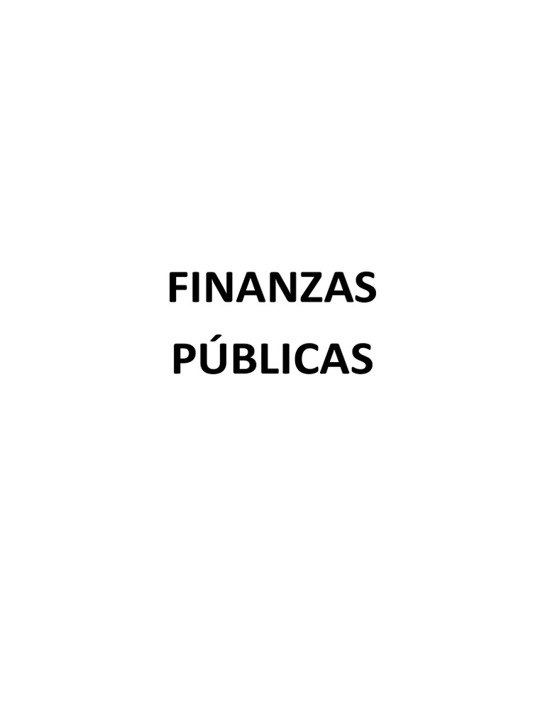 Resumen Finanzas Publicas | PDF | Bienes | Impuestos