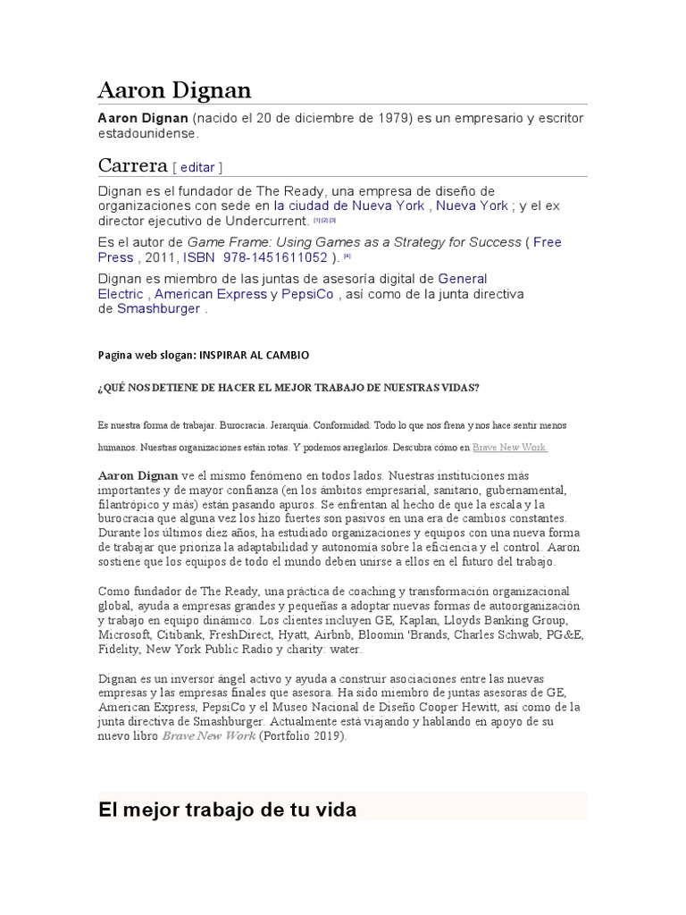 Aaron Dignan | PDF | Business | Science