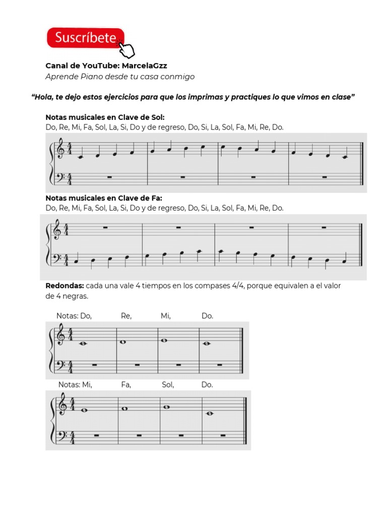 Ejercicios de Solfeo, MarcelaGzz PDF | PDF