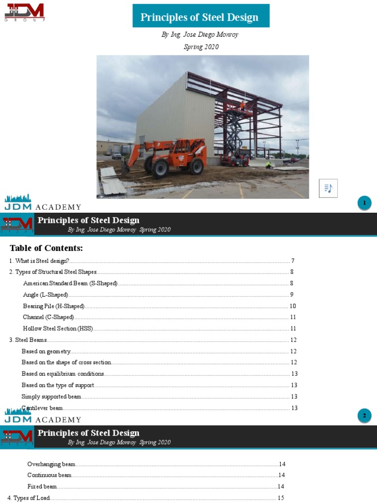 02 - Principles of Steel Design | PDF | Truss | Deformation (Engineering)