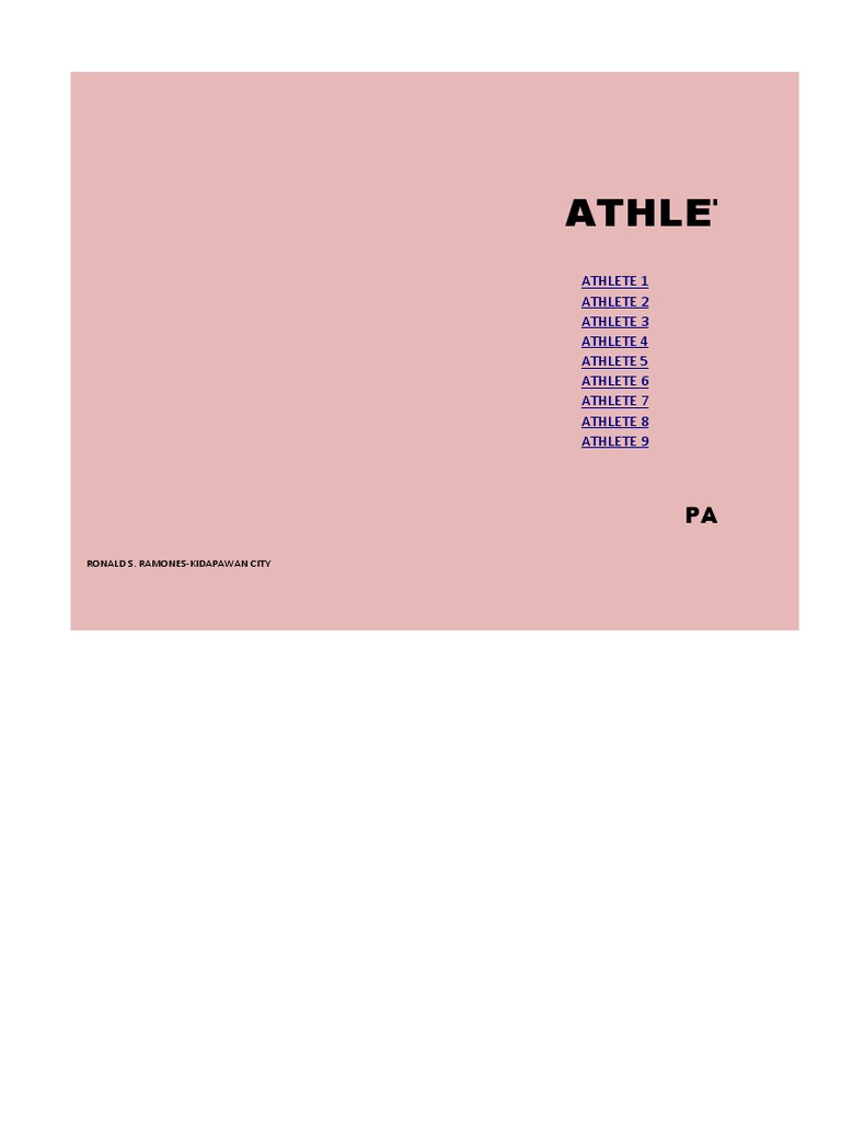 E Palaro Form 2018 2019 | PDF | Mouth