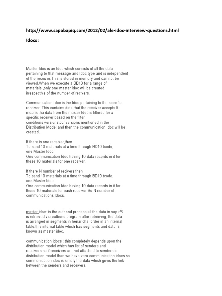 Idocs | PDF | Electronic Data Interchange | Computer Program