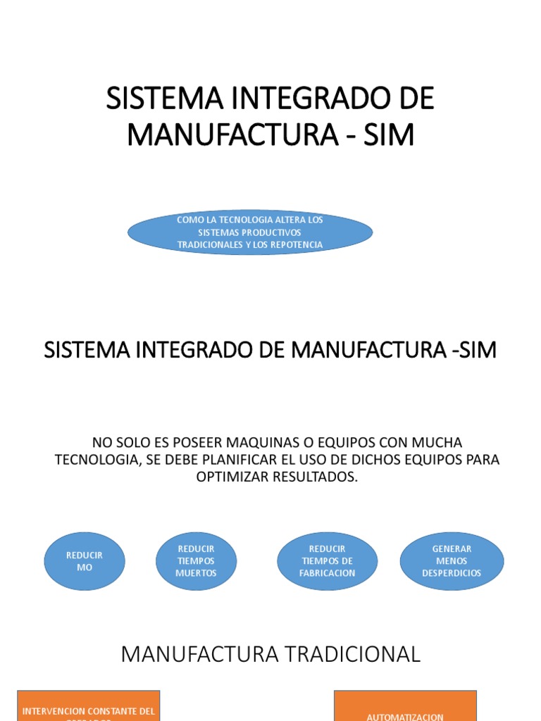 4 Sistema Integrado de Manufactura | PDF | Automatización | Sectores ...