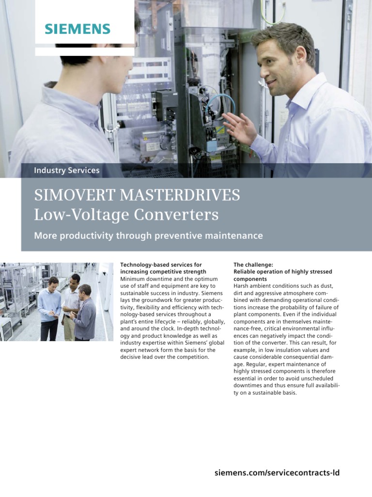 SIMOVERT MASTERDRIVES Low Voltage Converters en | PDF | Capacitor | Electronic Filter