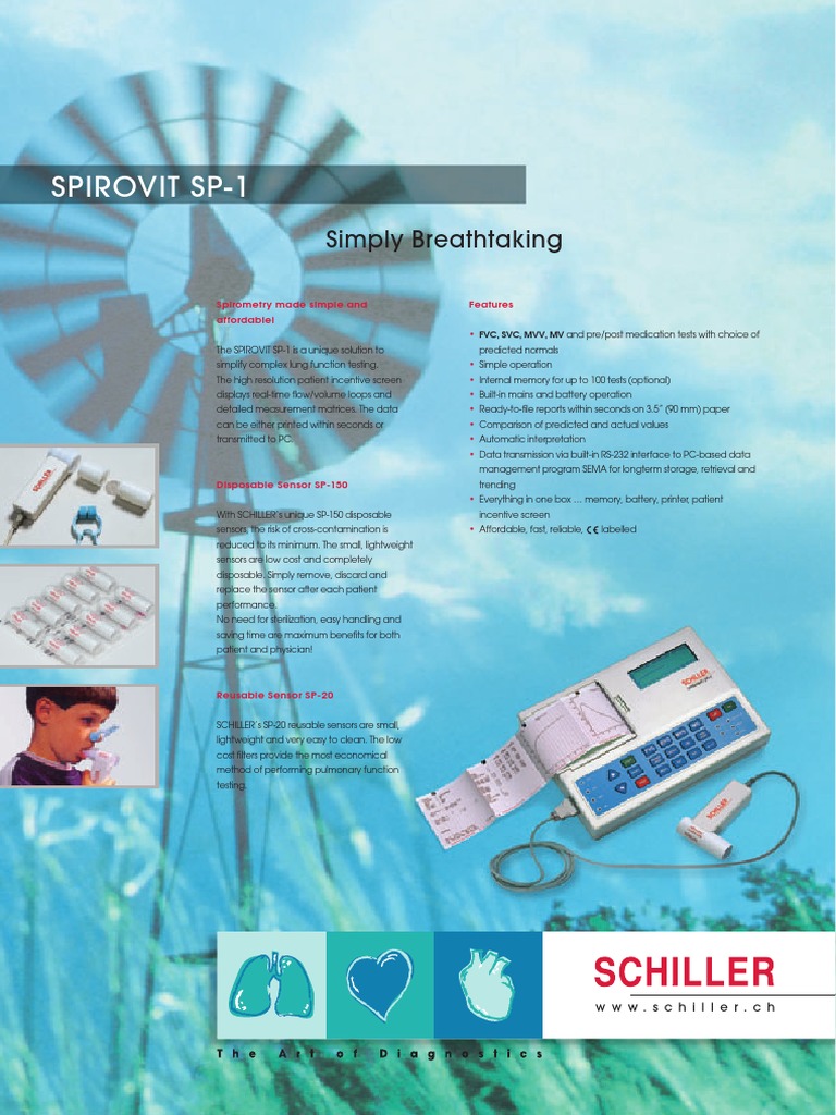 SPIROVIT SP-1 Spirometer Overview | PDF | Electrical Engineering ...