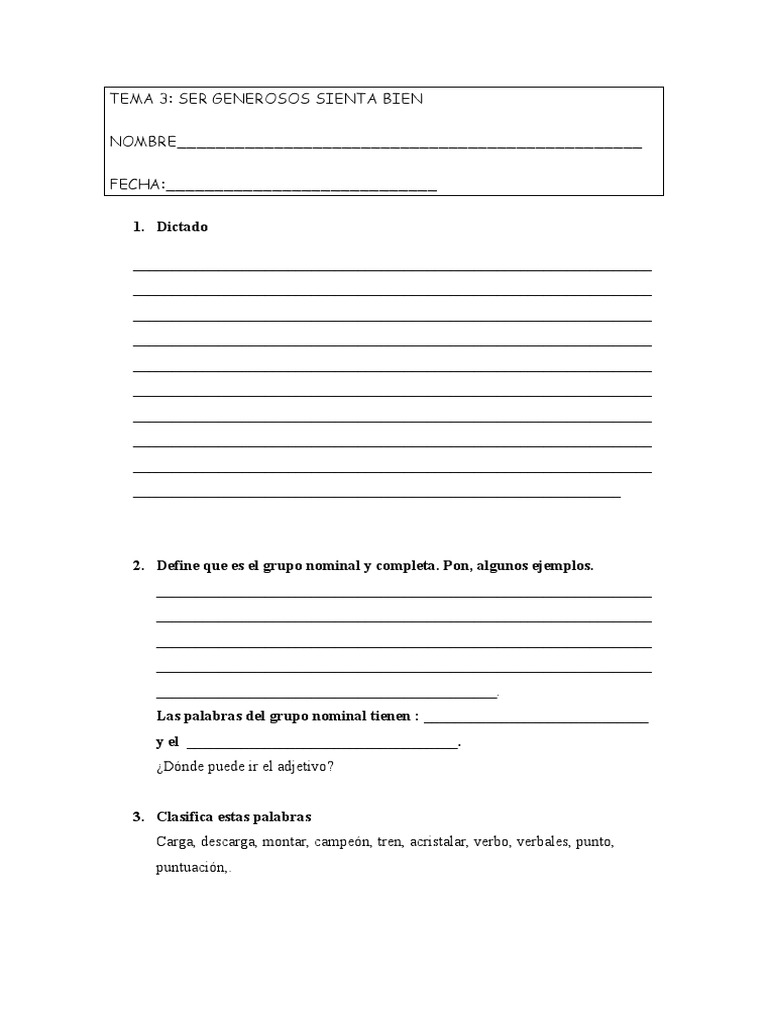 Examen Tema 3 SM Savia Lengua | PDF | Lingüística | Sintaxis