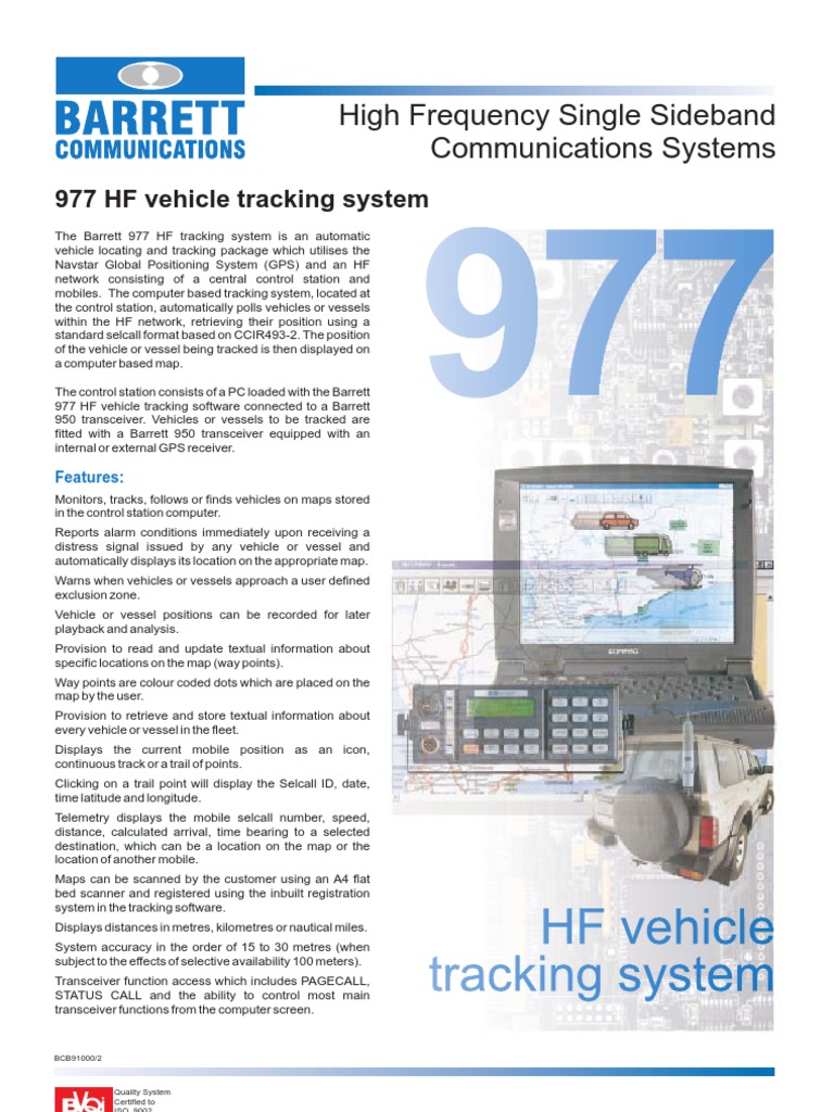 977 Vehicle Tracking Brochure | PDF | High Frequency | Global ...