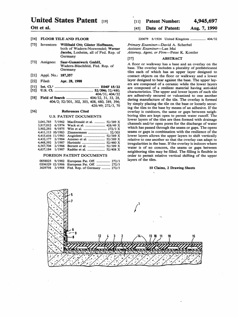 United States Patent | PDF | Roof | Tile