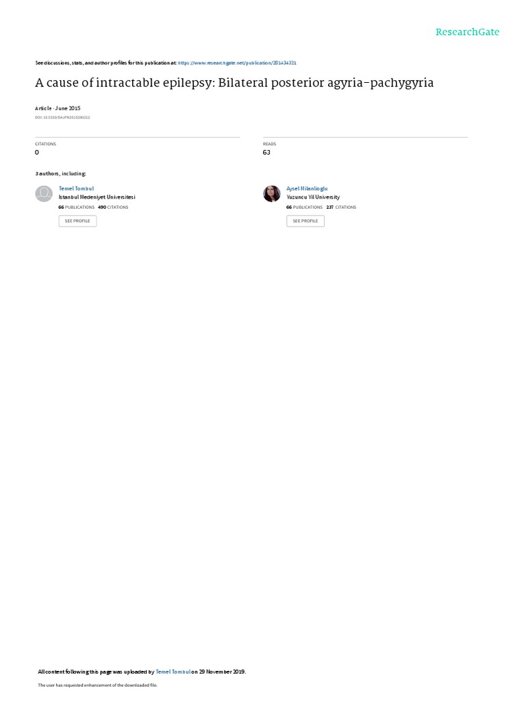 Intractable Epilepsy and EEG Findings | PDF | Epilepsy ...