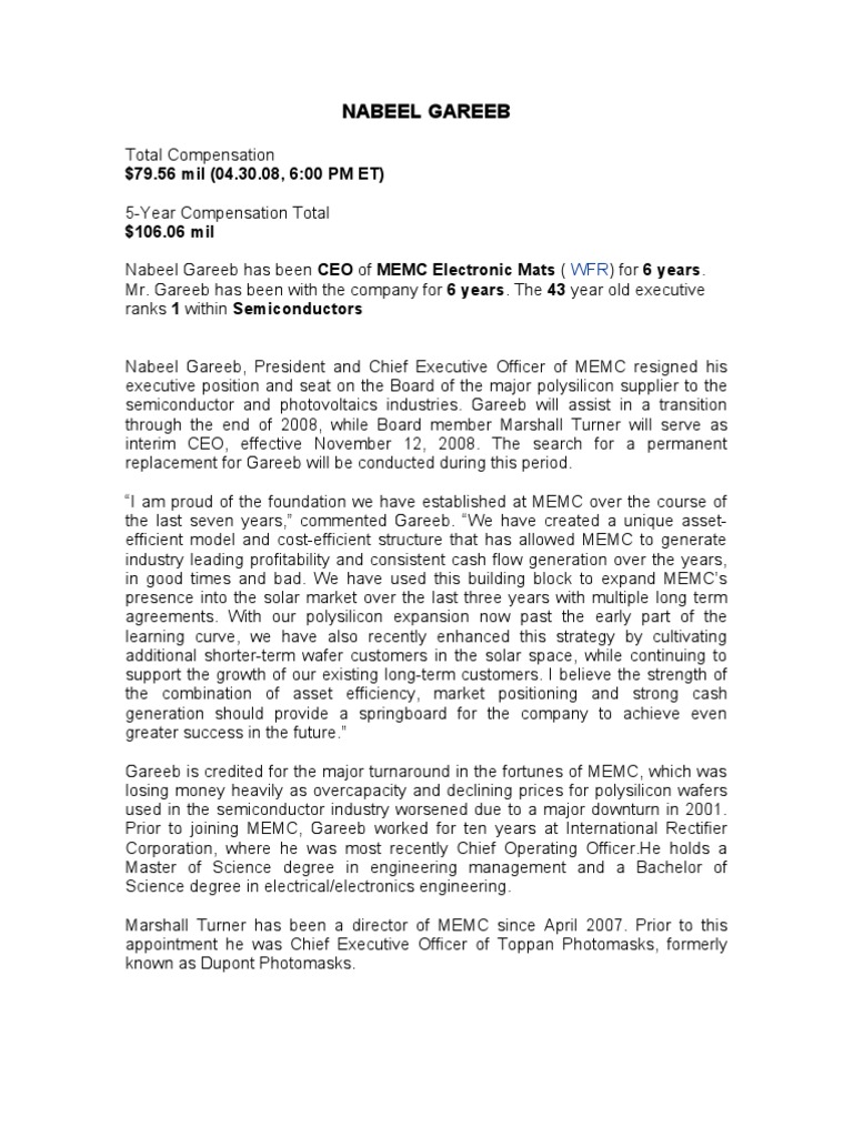 Nabeel Gareeb | PDF | Economies | Semiconductors And Active Components