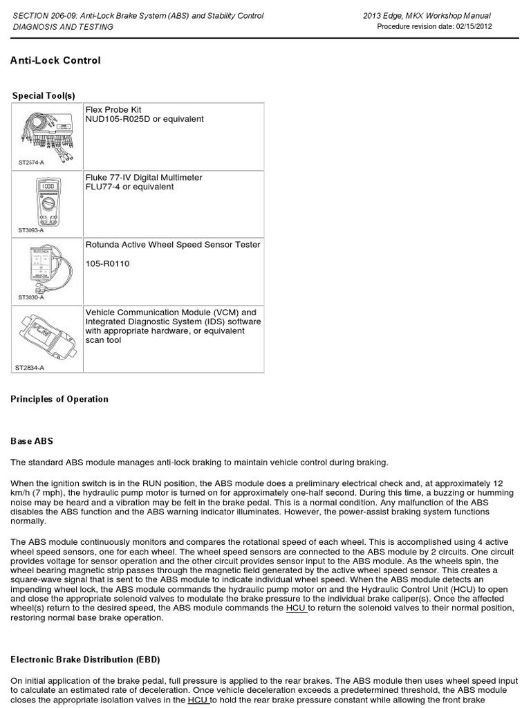Abs Edge | PDF | Anti Lock Braking System | Vehicle Technology