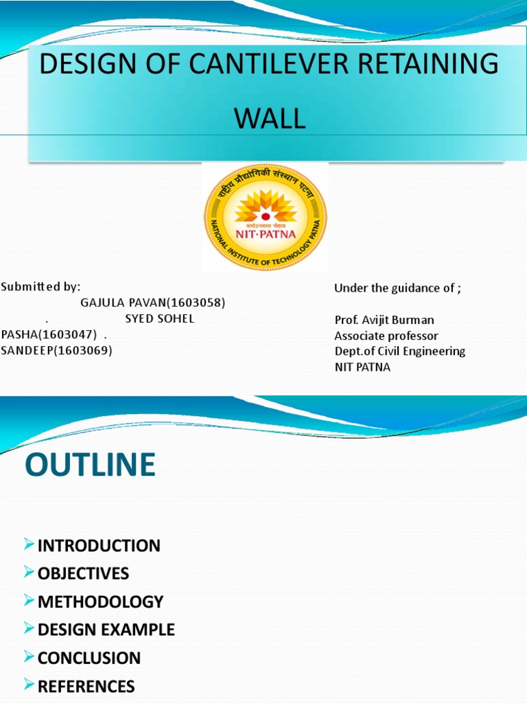 Cantilever Retaining Wall Design Guide | PDF | Applied And ...