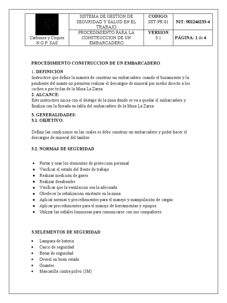 Procedimiento Construccion de Un Embarcadero | PDF | Naturaleza