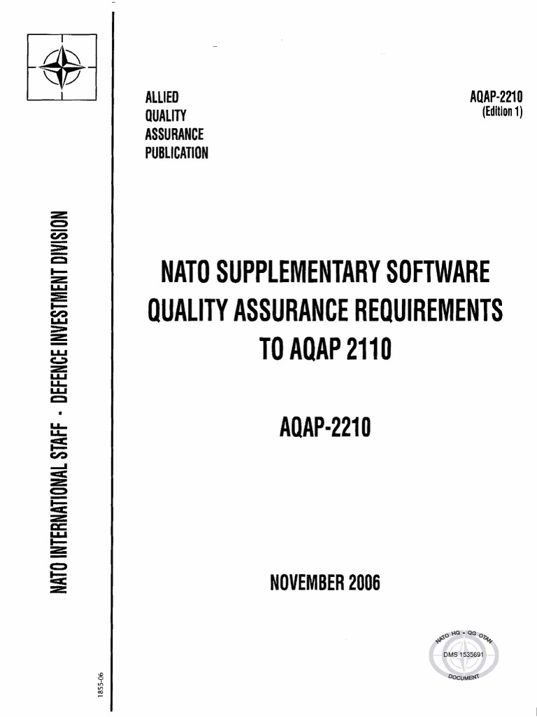 Nato Supplementary Software Quality Assurance Requirements To Aqap 211 ...