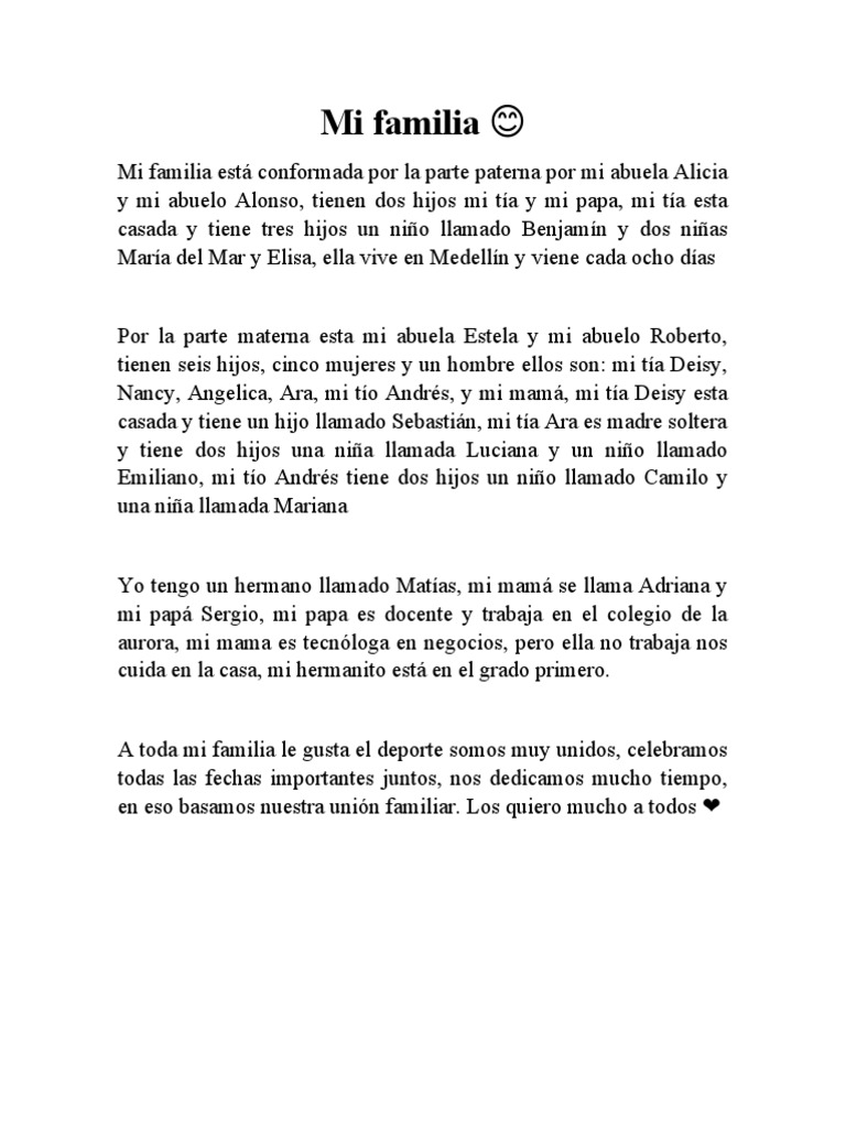 Mi Familia | PDF