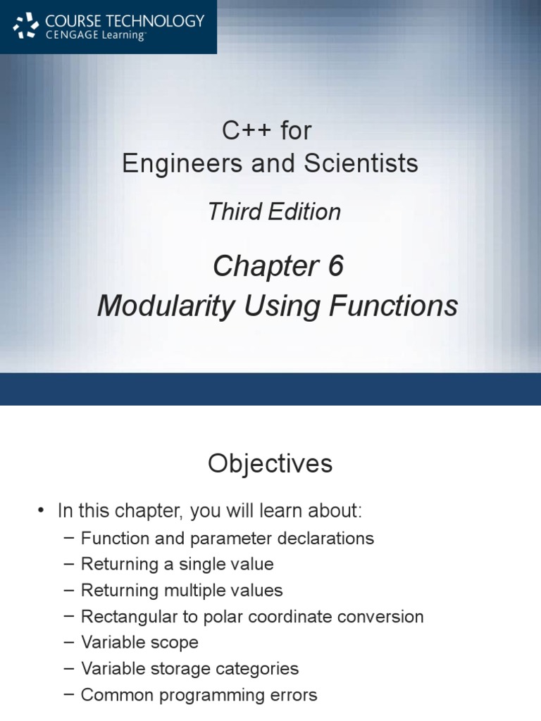 C For Engineers And Scientists Modularity Using Functions Pdf Subroutine Parameter