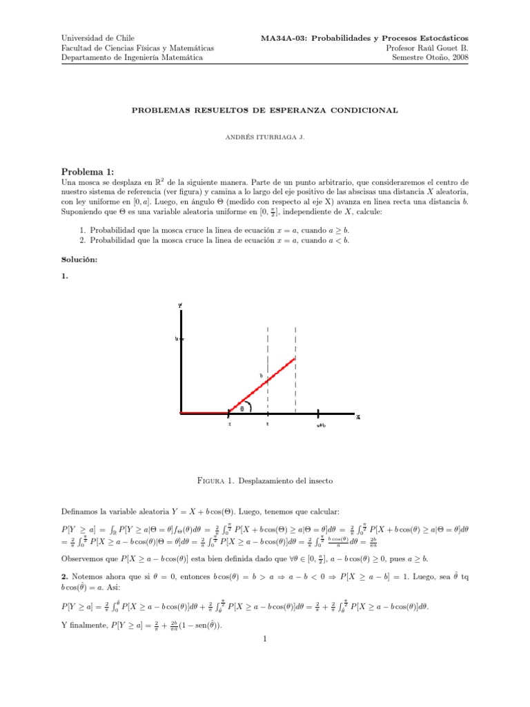 Problemas de Esperanza Condicional | PDF | Variable aleatoria | Distancia