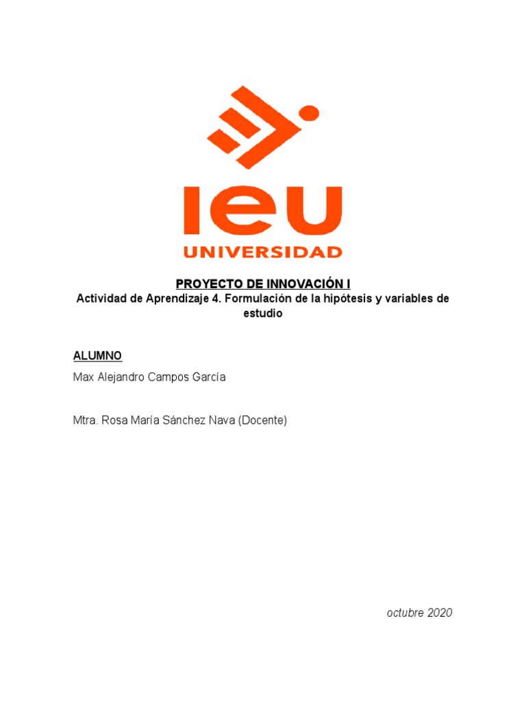 Actividad 4 Hipotesis Max | PDF