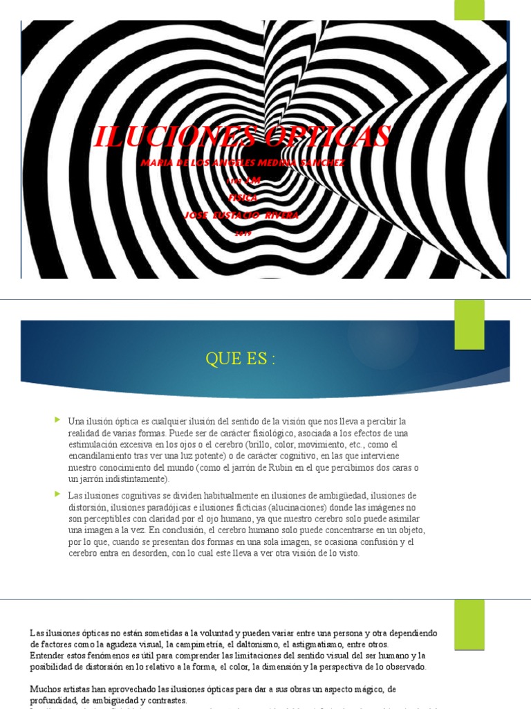 Ilusiones Ópticas: Tipos y Percepción | PDF | Percepción visual | Ojo ...