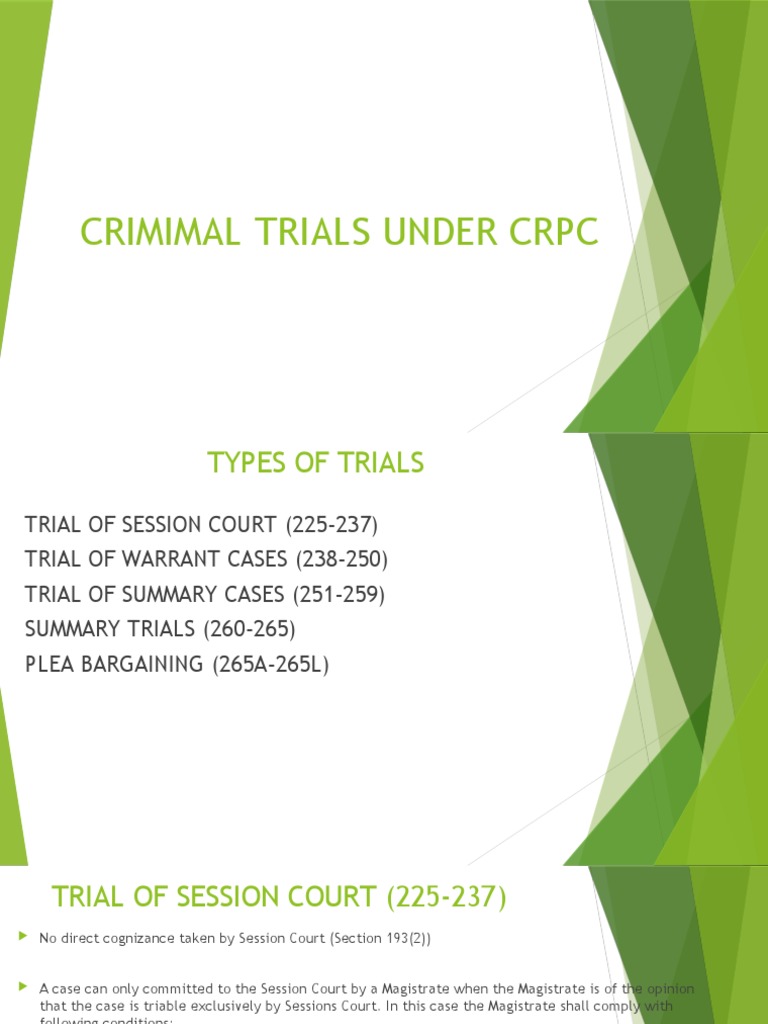 Crimimal Trials Under CRPC | PDF | Prosecutor | Plea