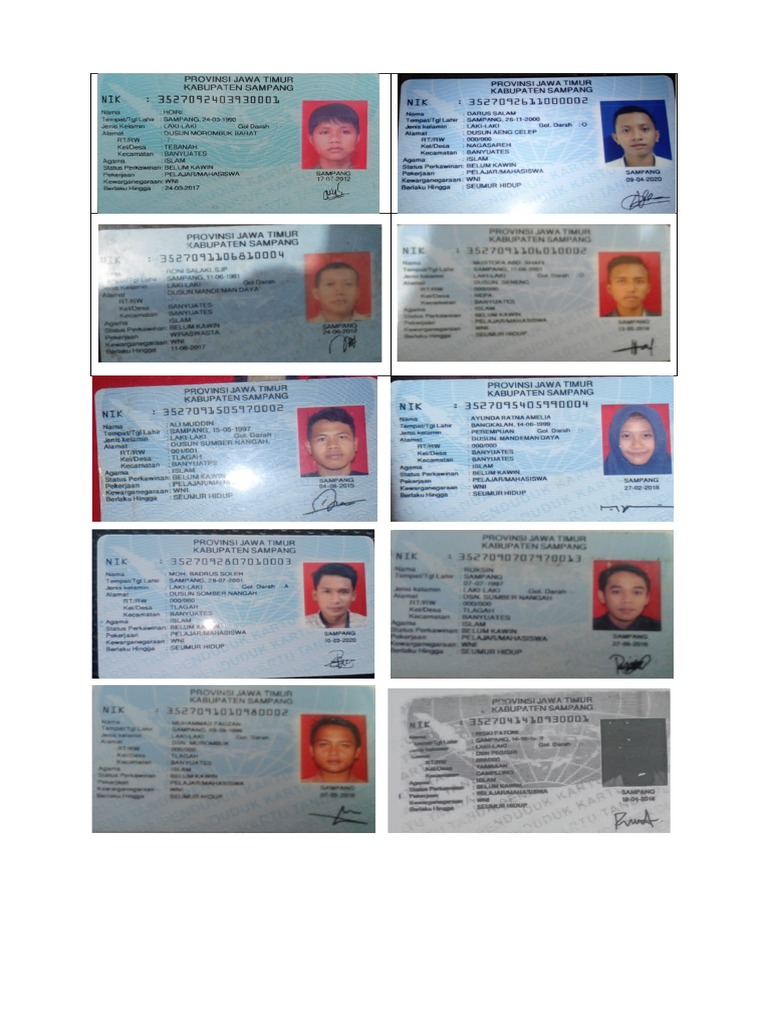 Komplit Lampiran KTP Seniman Kabupaten Sampang | PDF