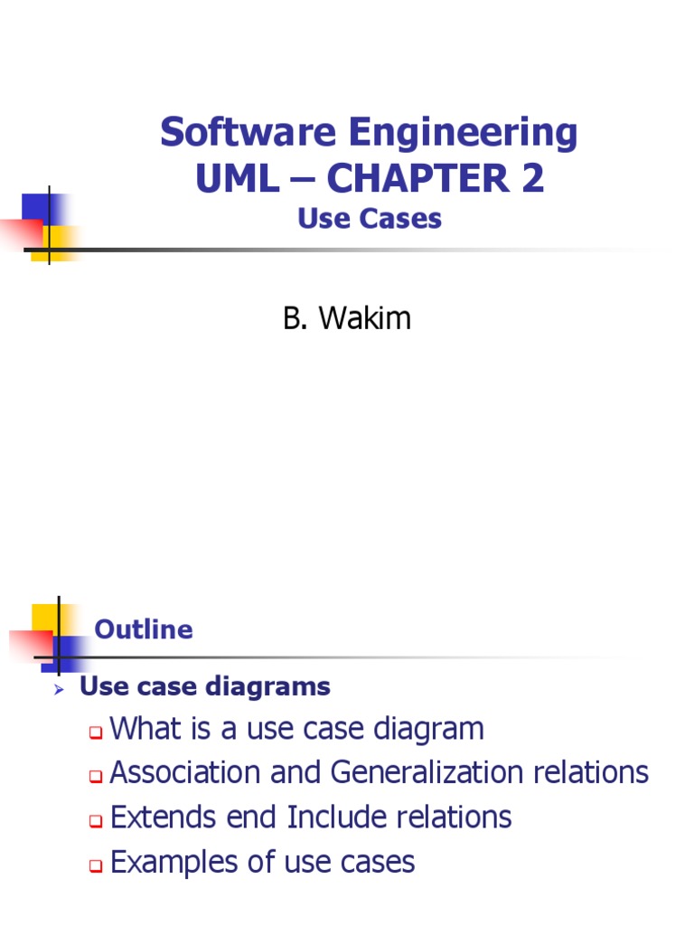 Software Engineering Uml - Chapter 2: B. Wakim | PDF | Use Case | Information Technology Management