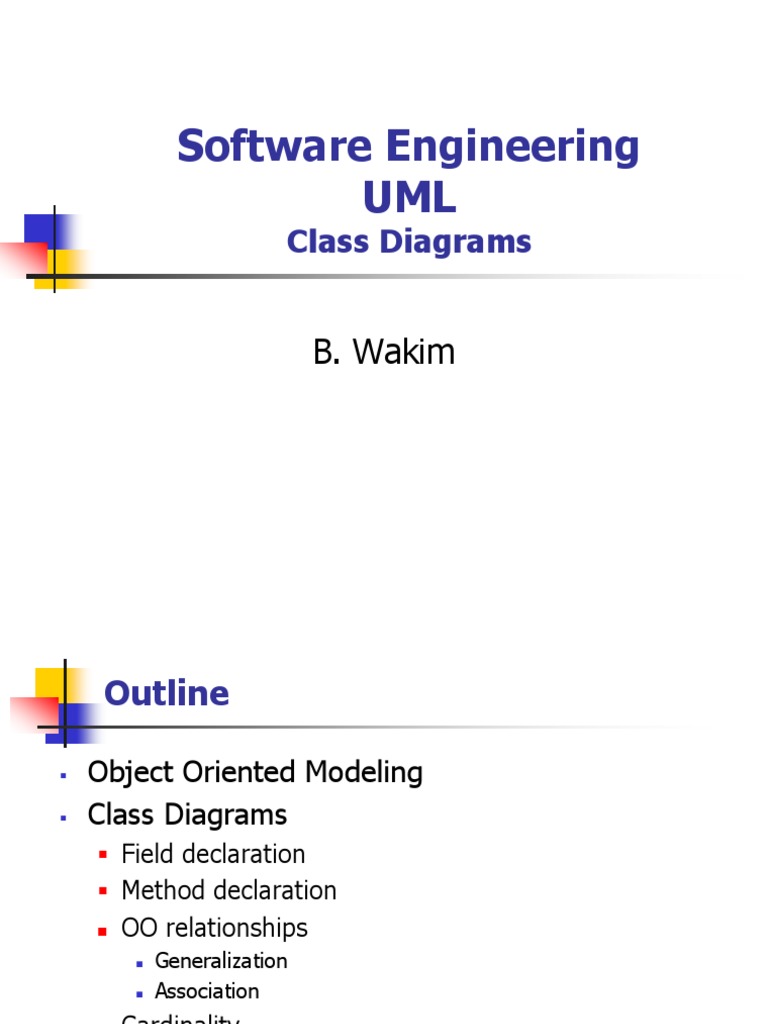 Software Engineering Uml B Wakim Pdf Class Computer Programming Method Computer 