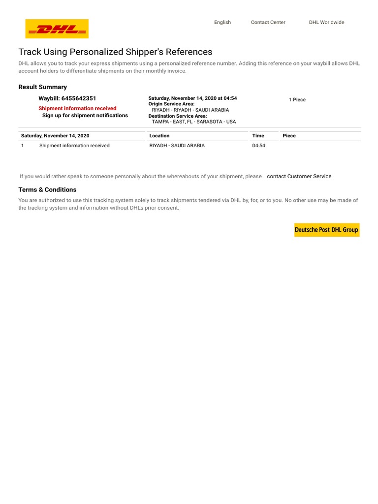 Track DHL Shipments with Reference | PDF