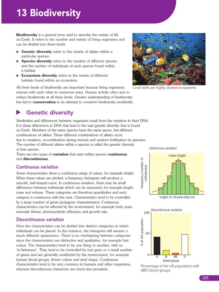 Biodiversity PDF | PDF | Genetic Diversity | Biodiversity