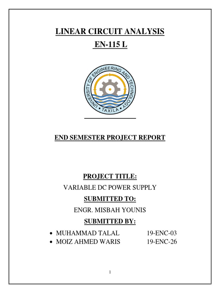 End Semester Project Report PDF | PDF | Rectifier | Power Supply