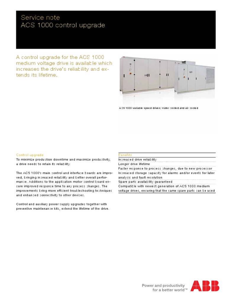 SN - ACS1000 Control Upgrad - Lowres | PDF | Reliability Engineering ...