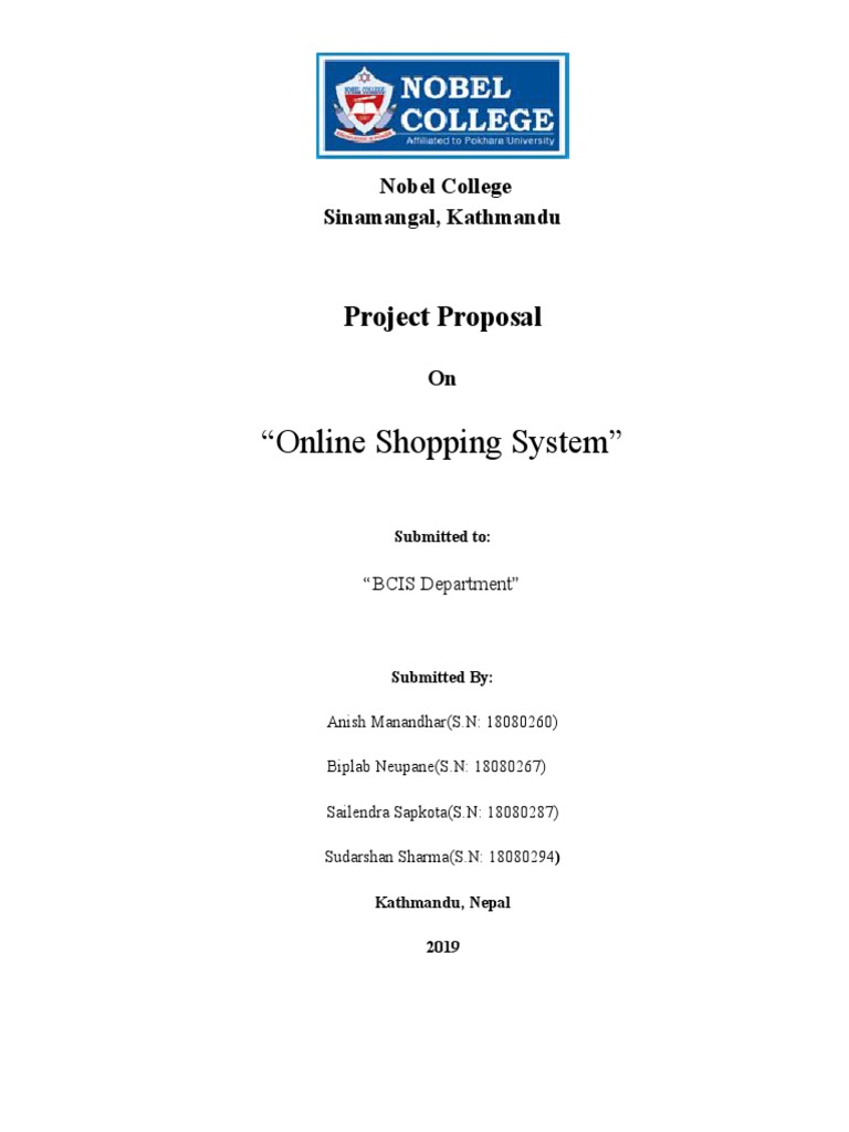 Proposal On Online Shopping PDF | PDF | Online Shopping | Feasibility Study