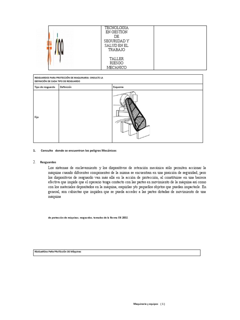 REsGuaRDos para PRoTEccIón DE MáquInas | PDF | Herramientas | Riesgo