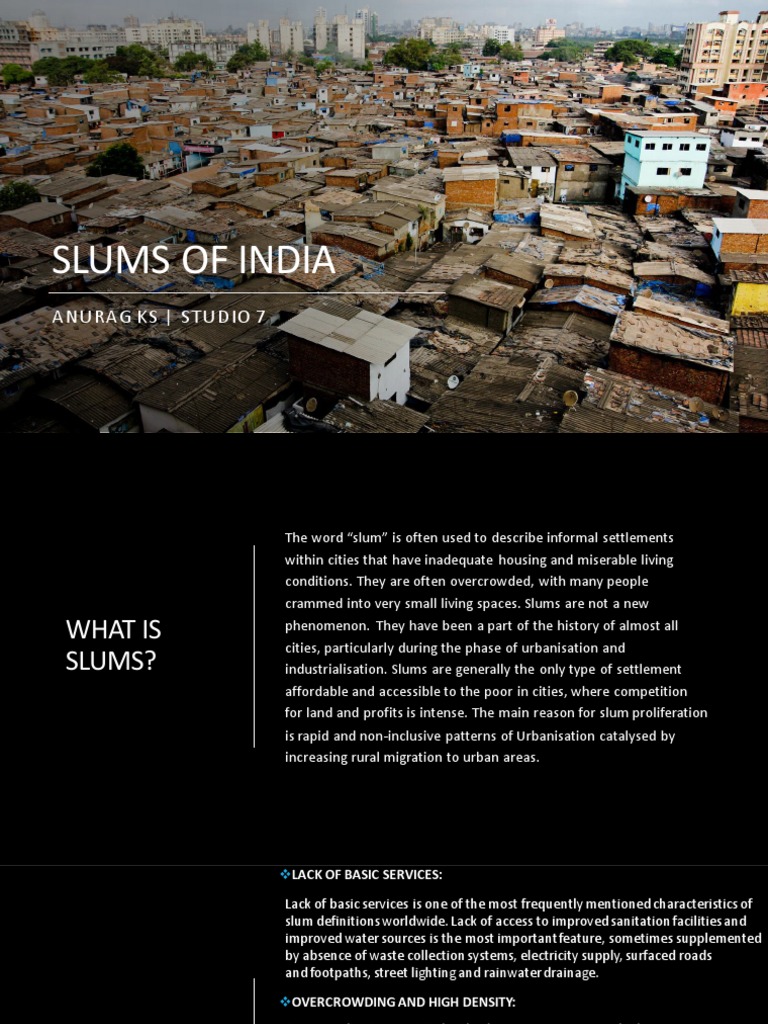 Slums of India: Anuragks - Studio7 | PDF | Slum | Urban Planning