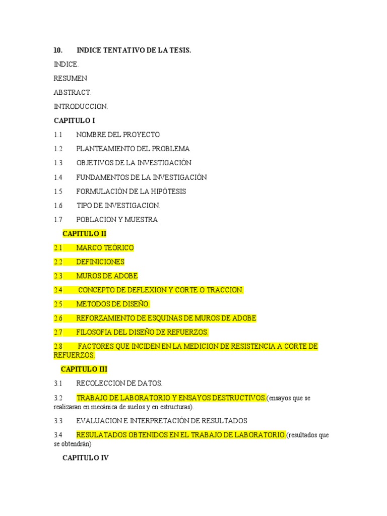 Indice de Tesis | PDF