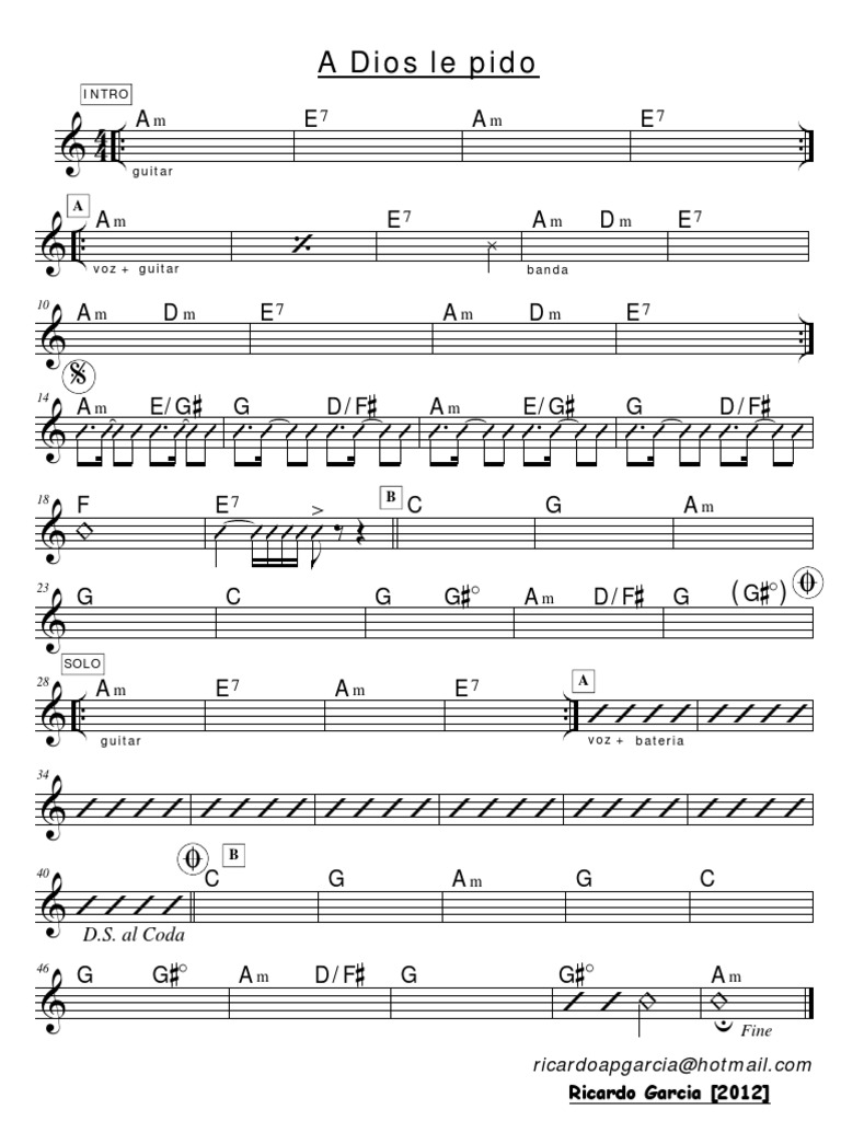 A Dios Le Pido | PDF