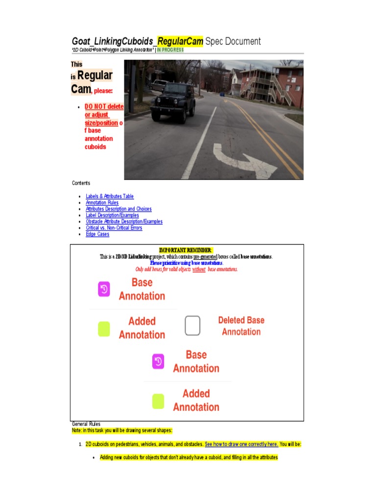 Document Specification for 2D Cuboid Linking Annotation of Regular ...