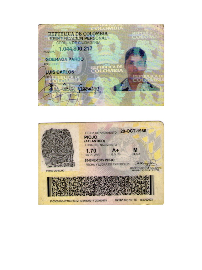 Cedula Luis Carlos PDF | PDF
