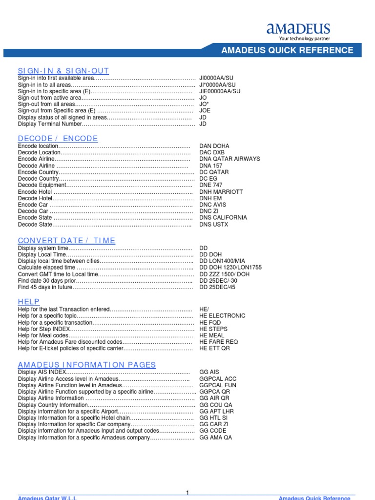 Amadeus - Manual | PDF | Frequent Flyer Program | Transport