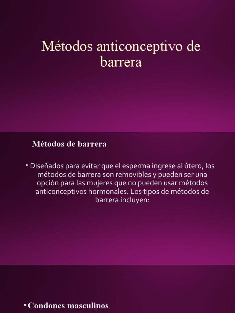 Metodo Anticonceptivo de Barrera | PDF | Condón | Vagina