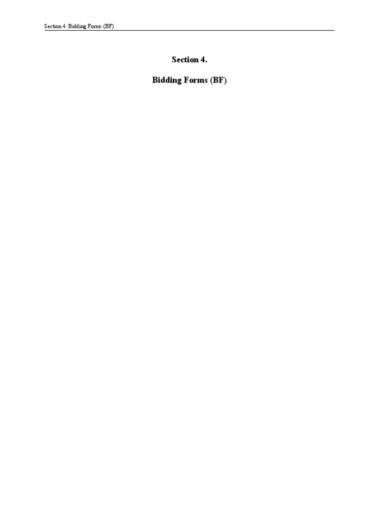 Section 4. Bidding Forms | PDF | Joint Venture | Economies