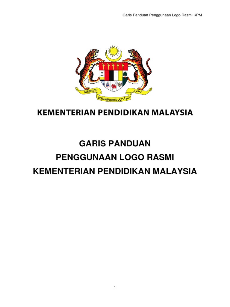 GARIS PANDUAN LOGO RASMI KPM - Edited As at 27 Oct. 2020 | PDF