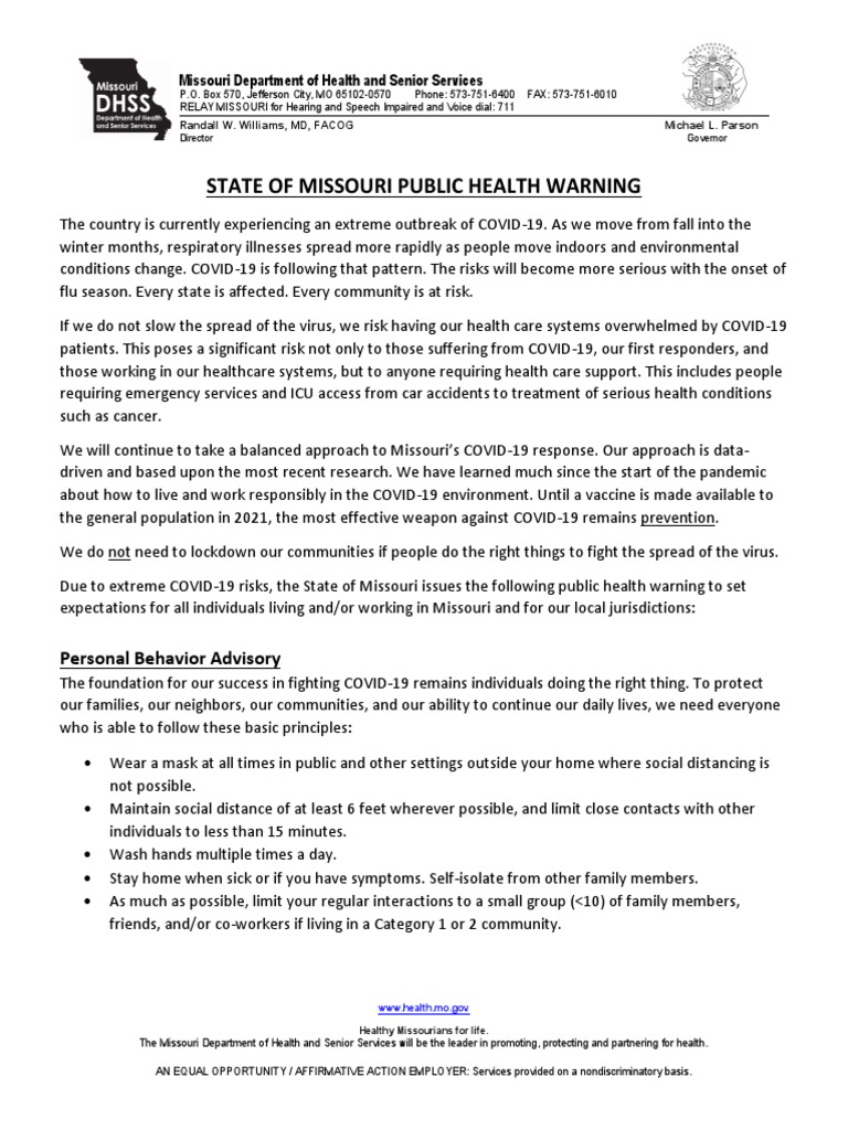 Public Health Warning | PDF | Infection | Health System