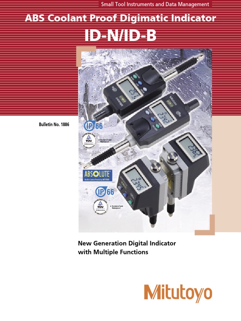 ABS Coolant Proof Digimatic Indicator - Mitutoyo America Corporation ...