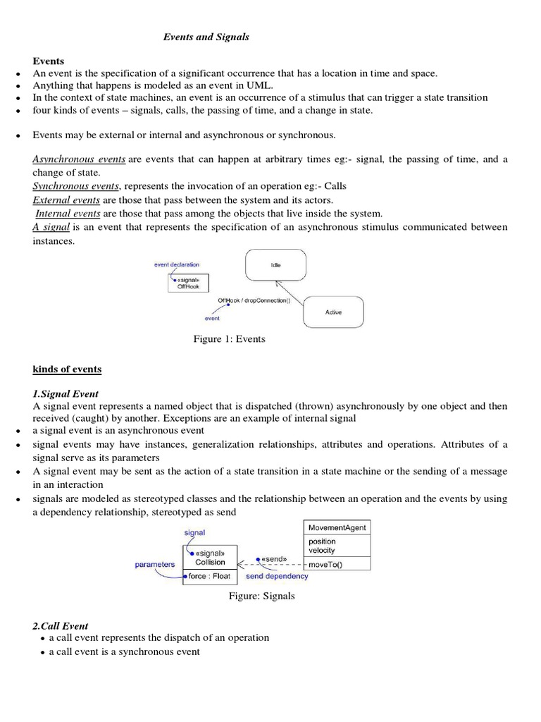 Events and Signals | PDF | Process (Computing) | Class (Computer Programming)