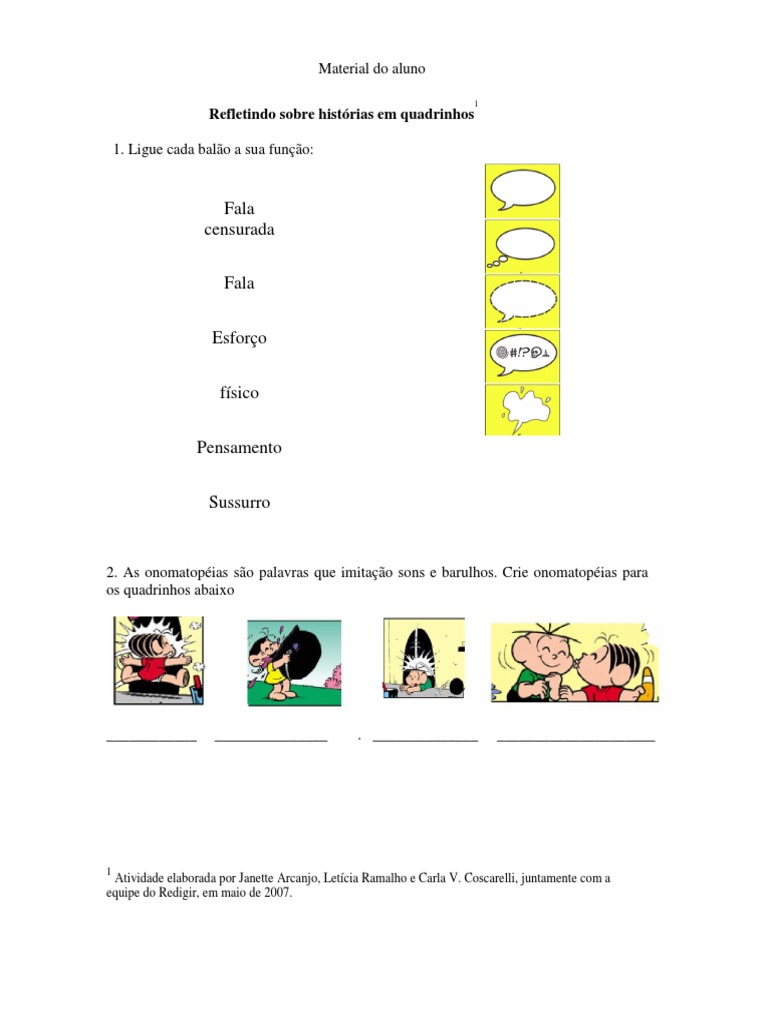 GÊNEROS TEXTUAIS - Refletindo Sobre Histórias em Quadrinhos | PDF ...